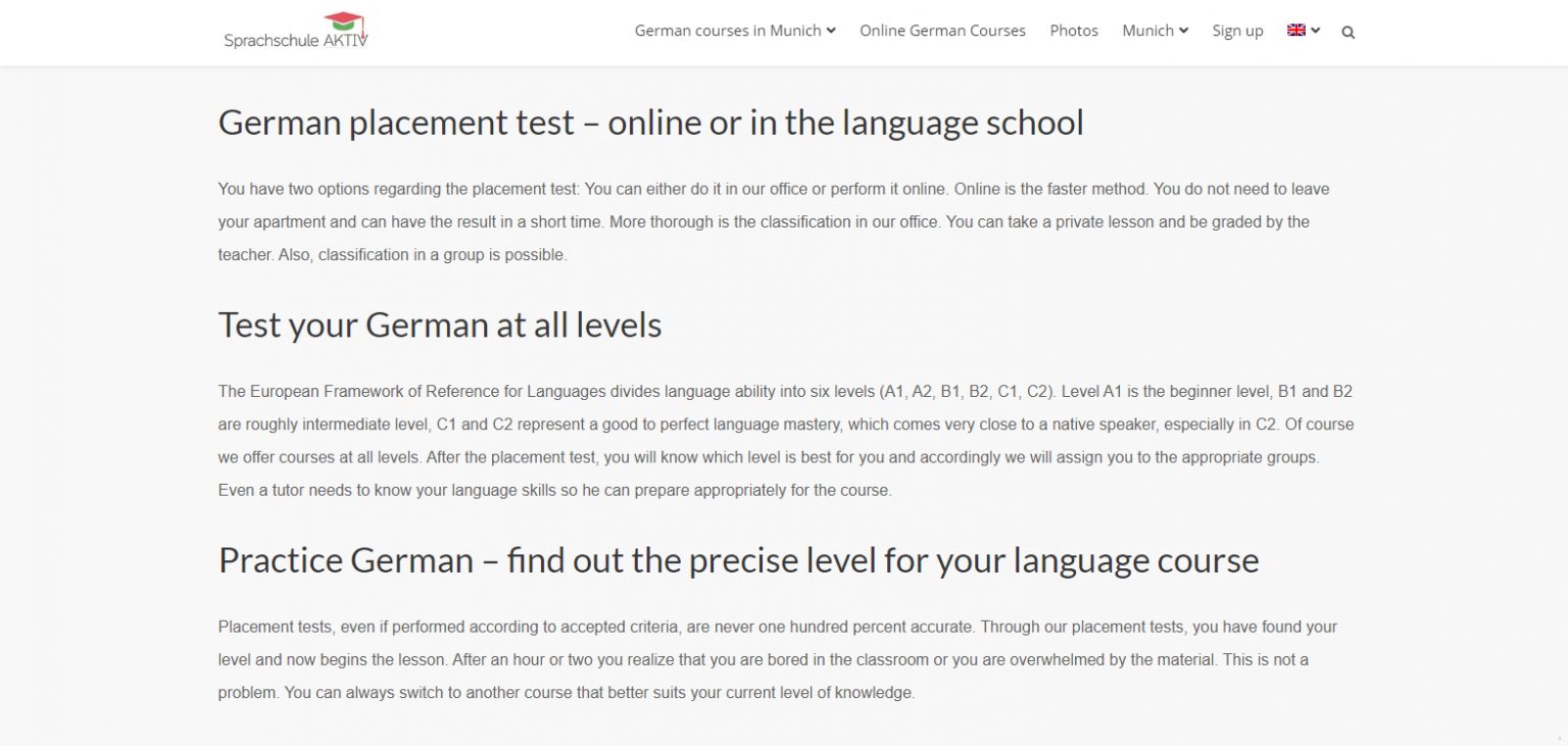 12 تا از بهترین وب سایت های تعیین سطح زبان آلمانی